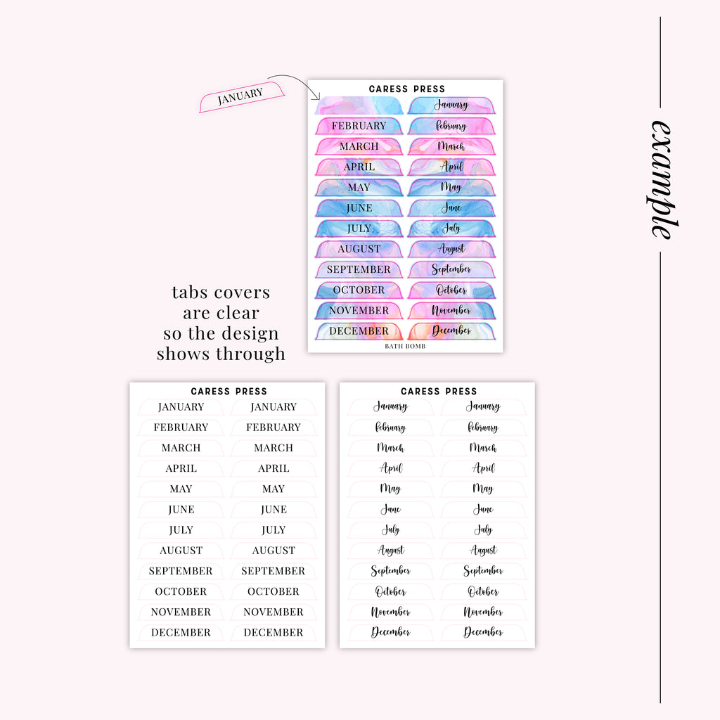Foil Divider Tab Overlay Covers – Caress Press